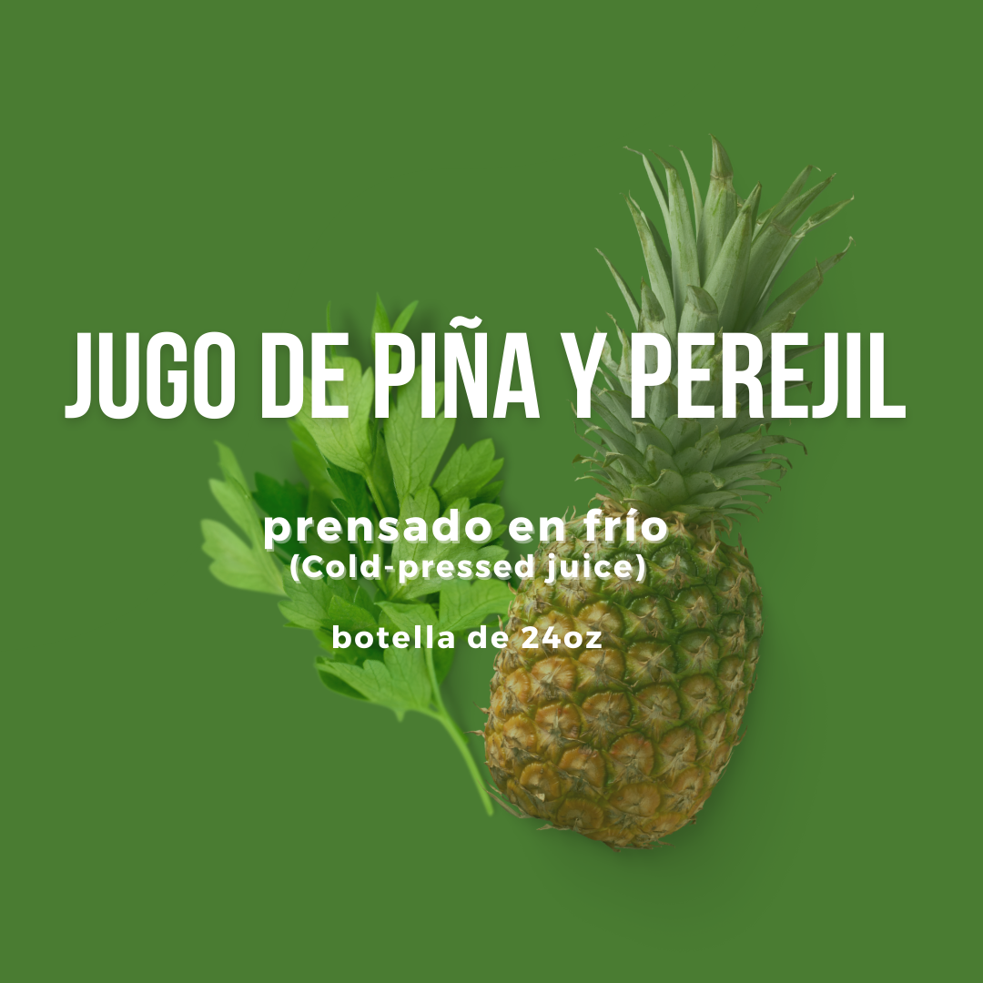 Jugo de Piña y Perejil 100% Local y Puro – Al Sol de Hoy Puerto Rico
